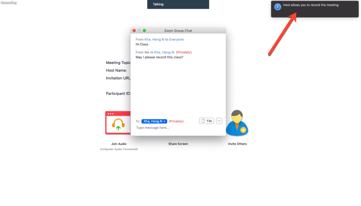 Student request for Zoom recording – csol lawtech